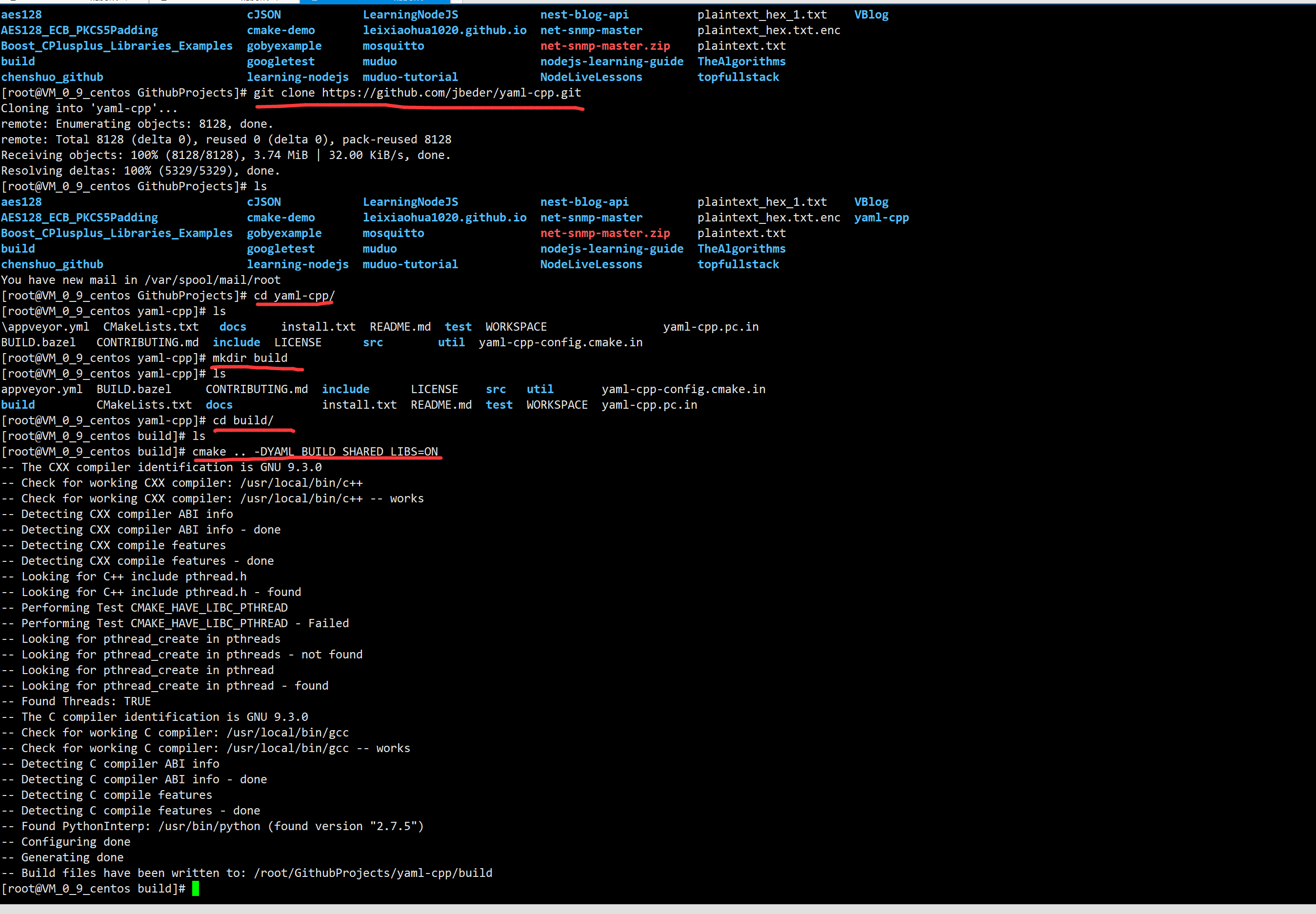 CentOS7下编译yaml-cpp库_centos7 yaml-cpp 编译-CSDN博客