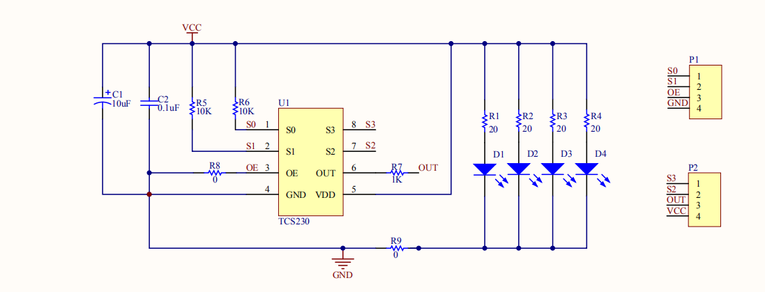 TCS230颜色识别传感器-CSDN博客