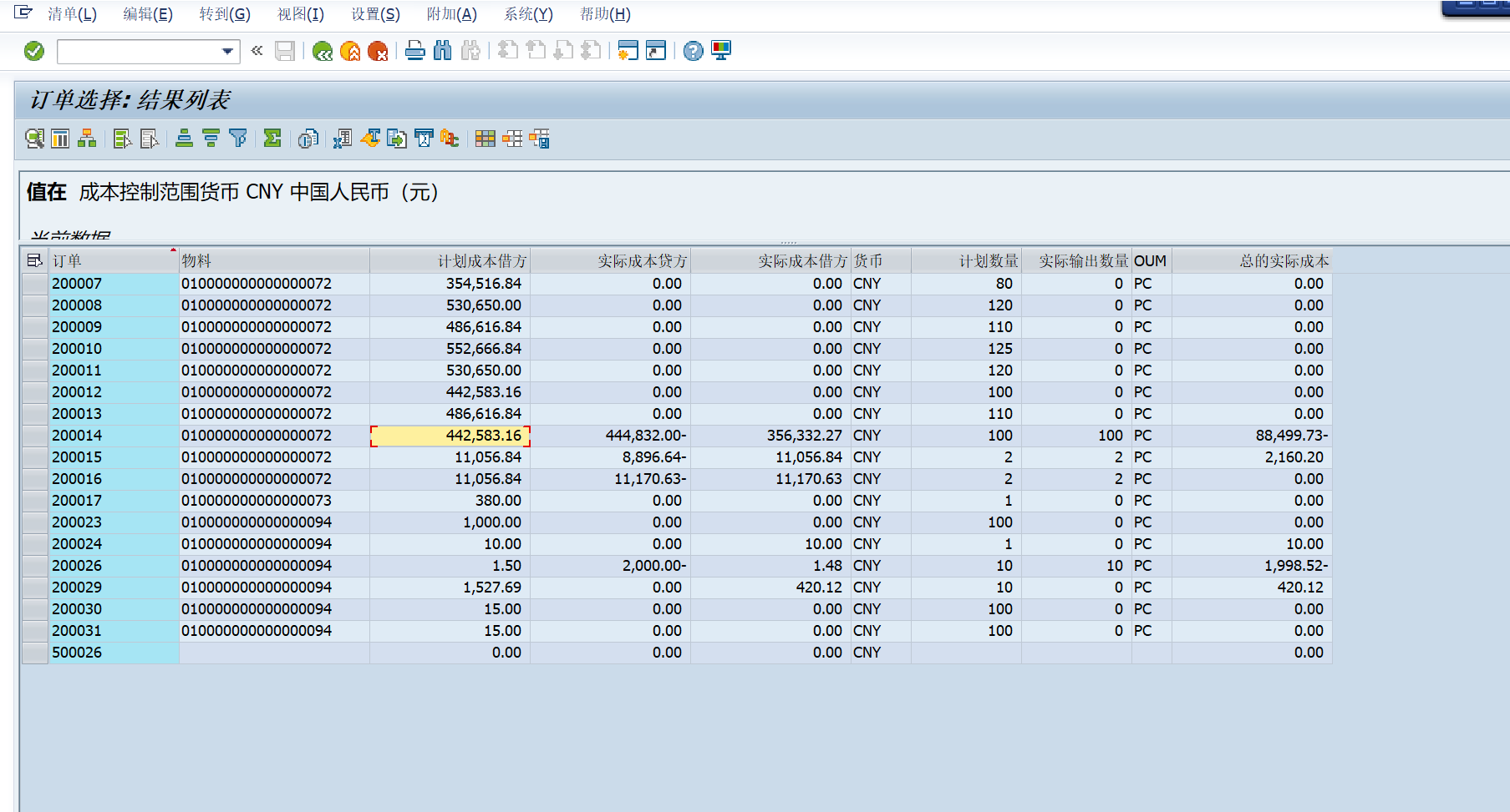 生产订单的计划、实际成本与产出查看_sap koc4-CSDN博客