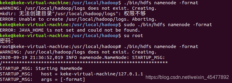 在ubuntu下进行hdfs伪分布式环境搭建(学习用)ubuntu Hdfs上课练习案例 Csdn博客