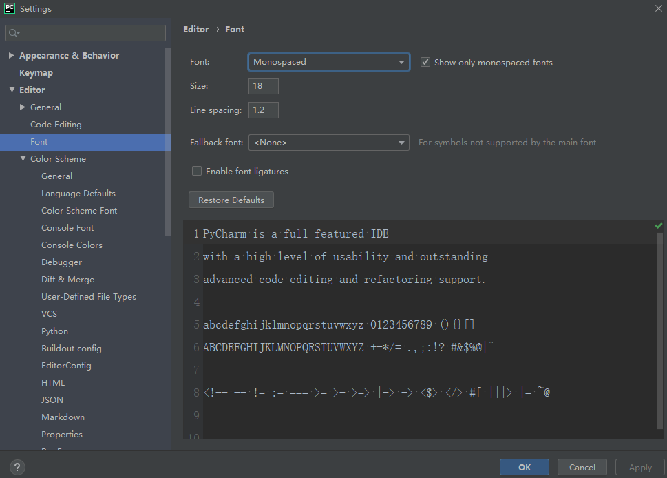 Pycharm我认为最好看，最舒服的主题配色和字体设置_pycharm好看的主题和字体-CSDN博客