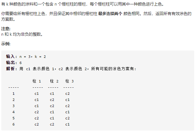 【leetcode 276】栅栏涂色 栅栏涂色问题 Csdn博客
