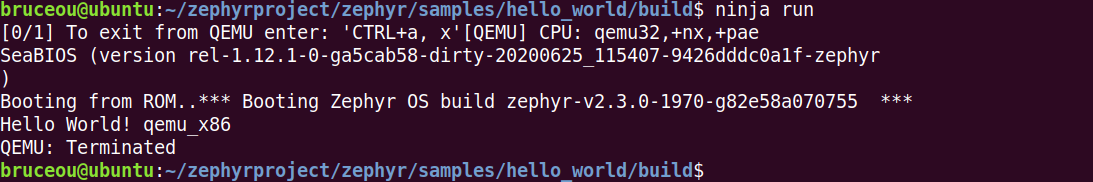 《嵌入式系统 - Zephyr开发笔记》 第2章 Zephyr 编译环境搭建（Linux）_zephyr使用qemu运行helloworld-CSDN博客