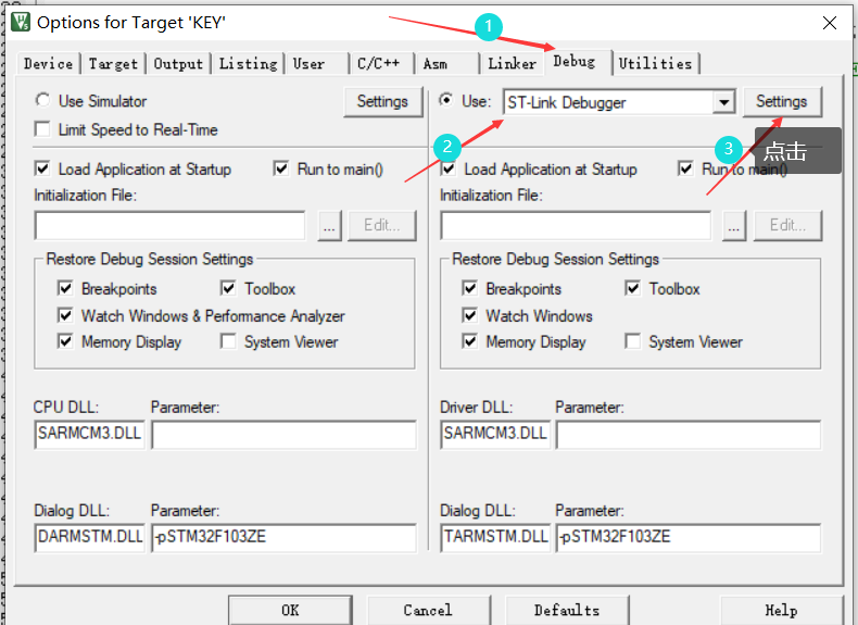 用ST-LINKV2烧录stm32程序的接线和keil配置（基于正点原子f1开发板）_stlink接线图stm32-CSDN博客