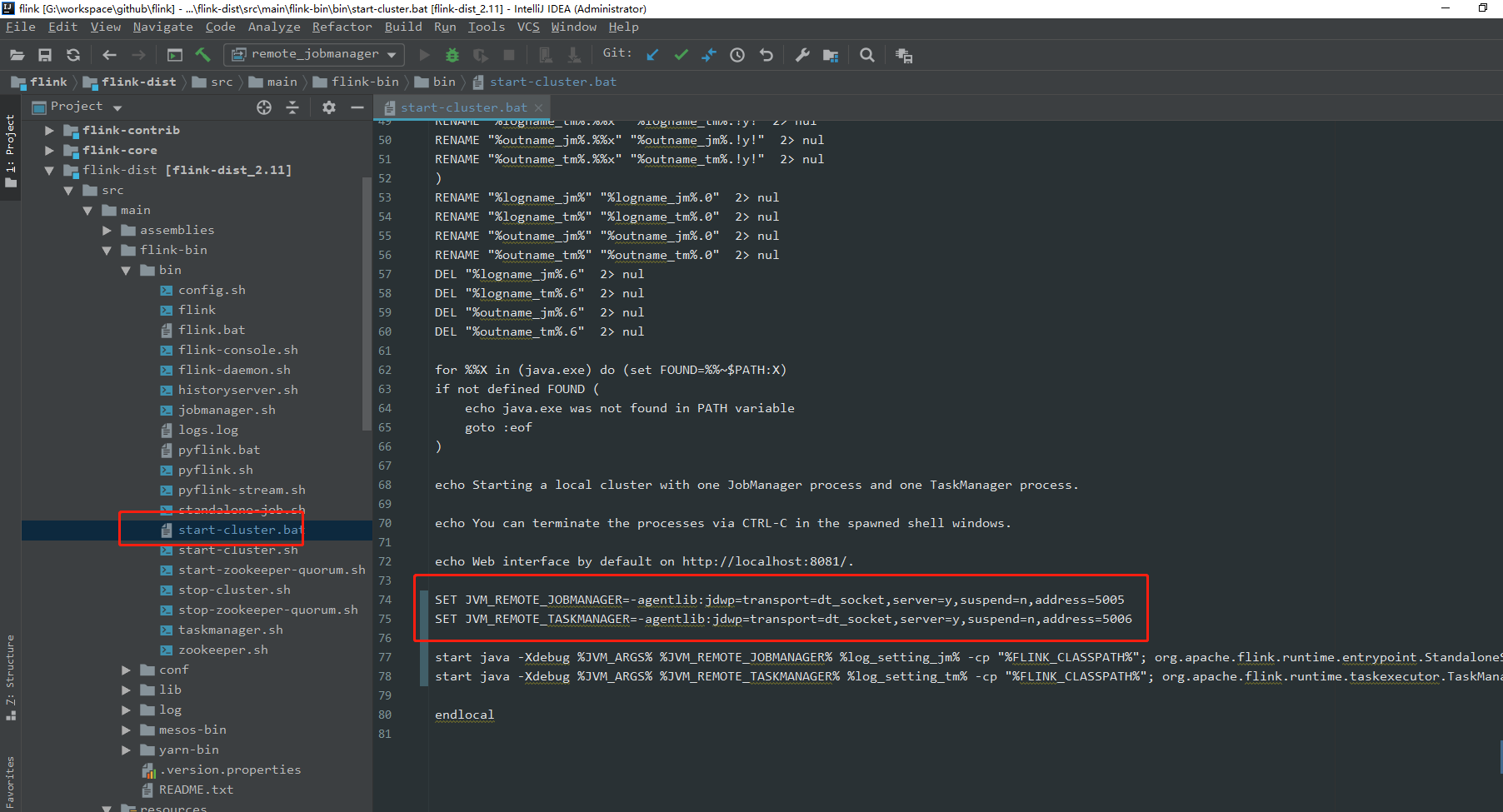 flink-windows下源码编译、启动、调试_windows flink standalone 调试-CSDN博客