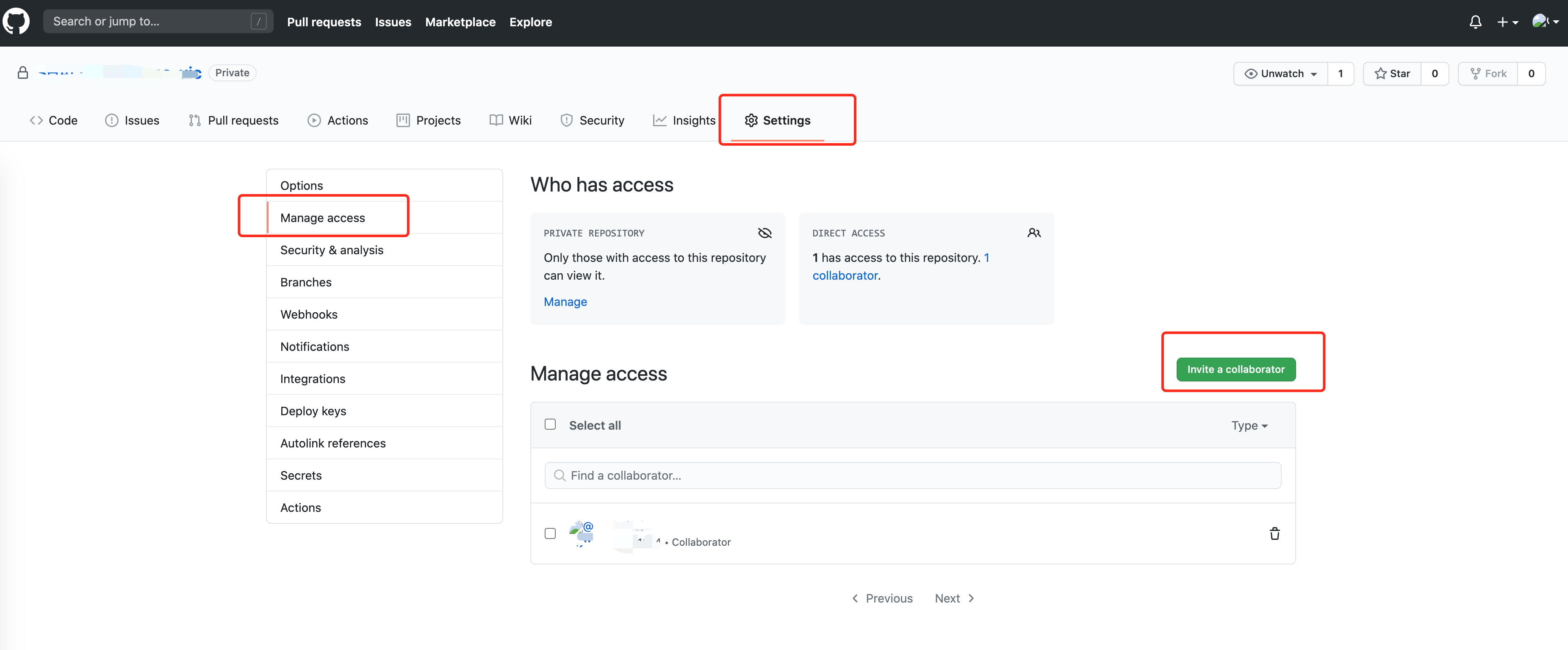 GitHub 私人private仓库添加成员（协作者Collaborators）_private git 添加作者-CSDN博客