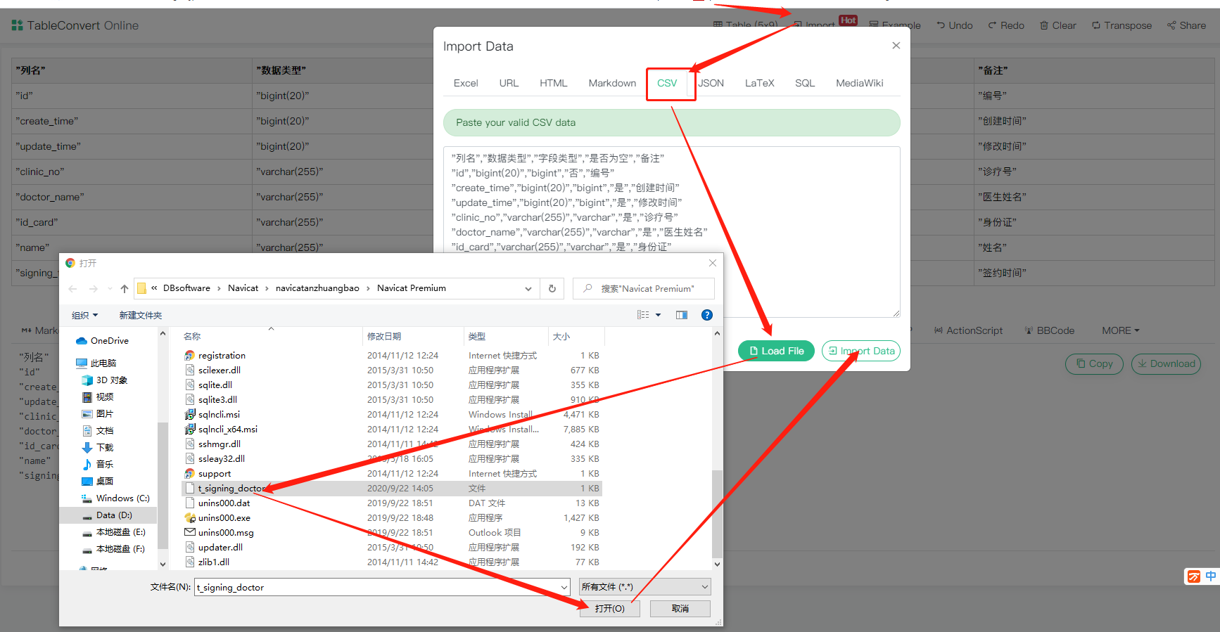 Mysql Navicat 实现表结构转表格publicsql表结构转表格 Csdn博客 