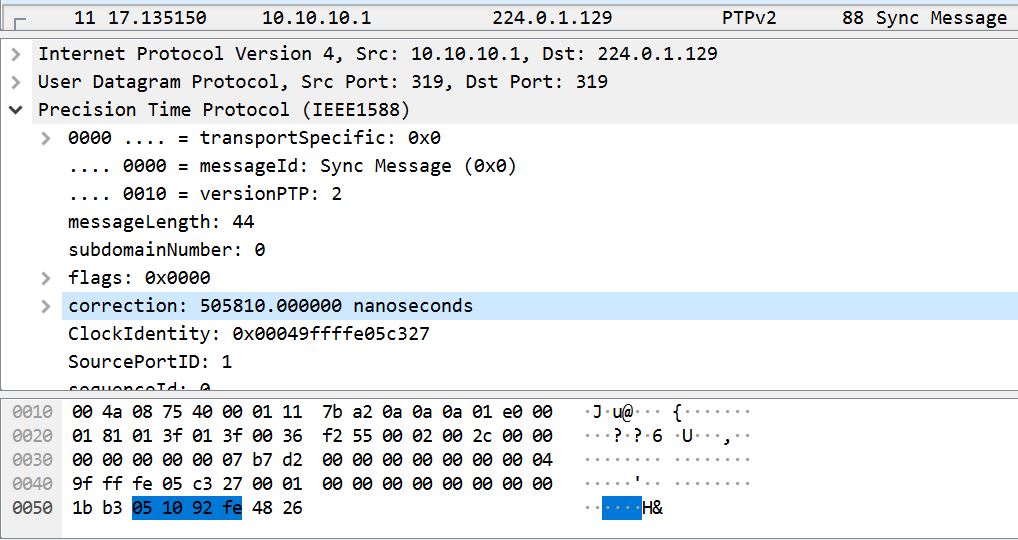 IEEE 1588 Sync报文单步时间戳_1588报文-CSDN博客