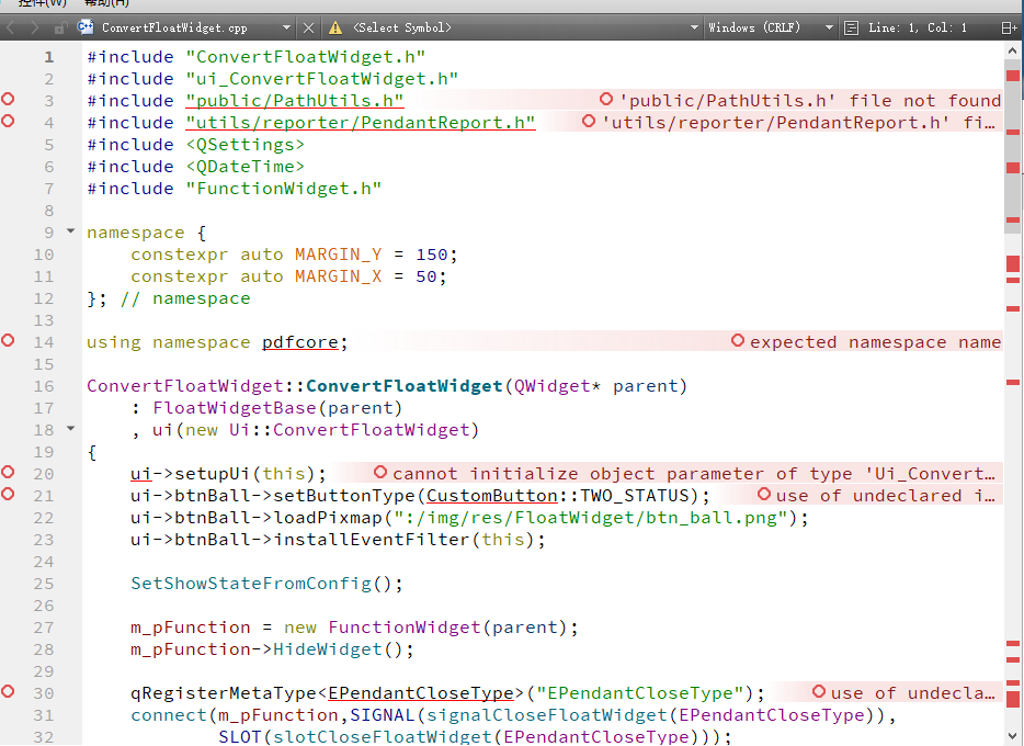 Qt Creator 编辑区关闭右侧的警告和错误提示_qt creator不显示警告横线-CSDN博客
