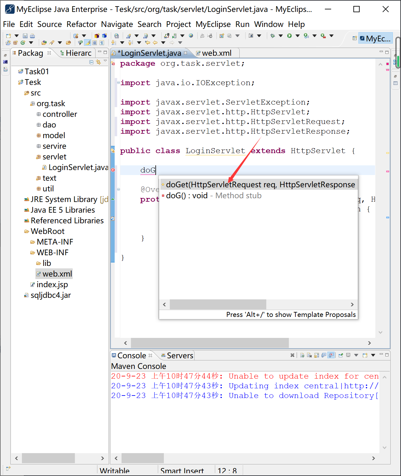 servlet的doGet、doPost方法的使用_dopost和doget如何生成-CSDN博客