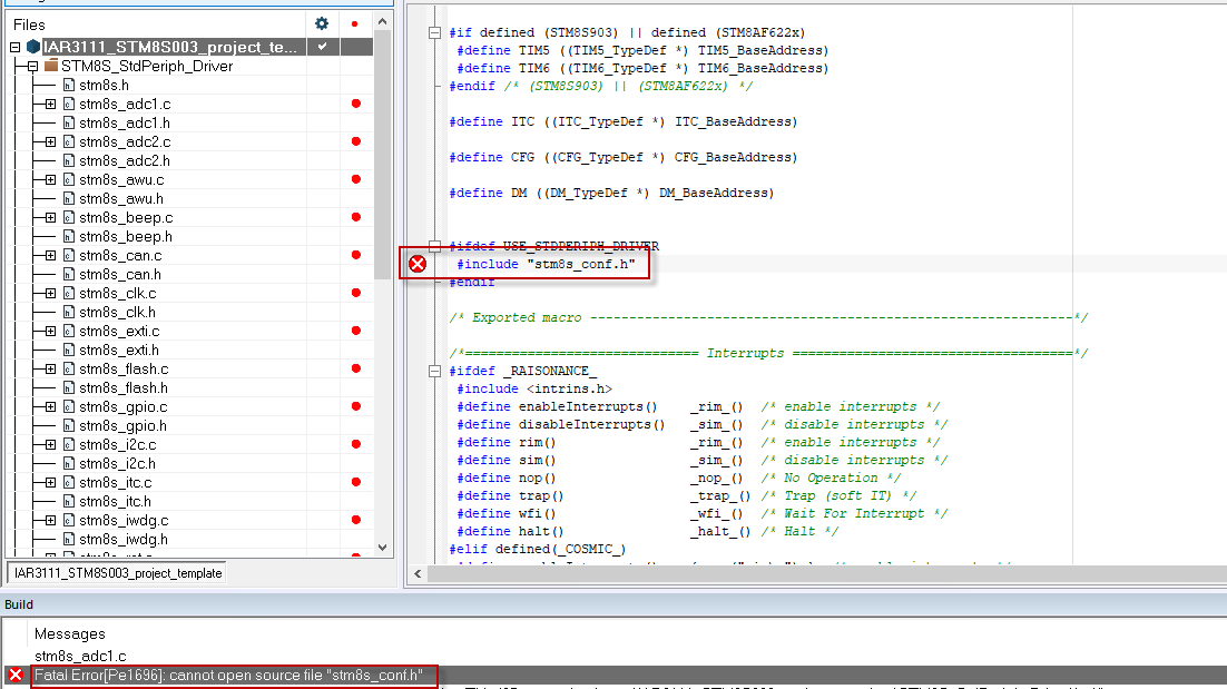 IAR3.11.1 搭建 STM8S003 模板工程_iar for stm8 3.11.1 最新版-CSDN博客