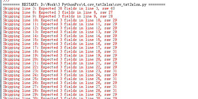 关于Python3.7读取csv文件出现‘Skipping line 7: expected 2 fields, saw 3’报错问题的解决 ...