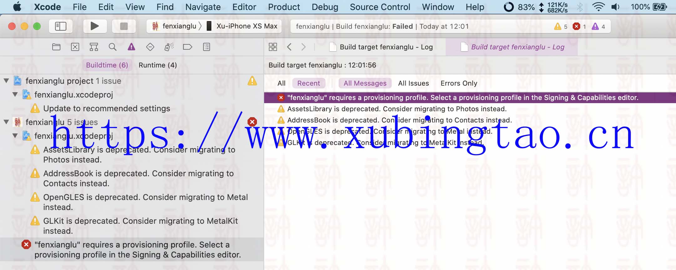 iOS真机调试时报Select a provisioning profile in the Signing & Capabilities editor_requires a ...