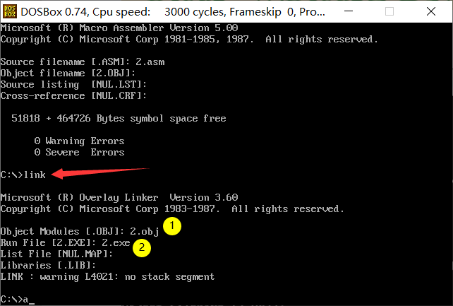 第一个汇编语言程序 1.asm_asm汇编语言-CSDN博客