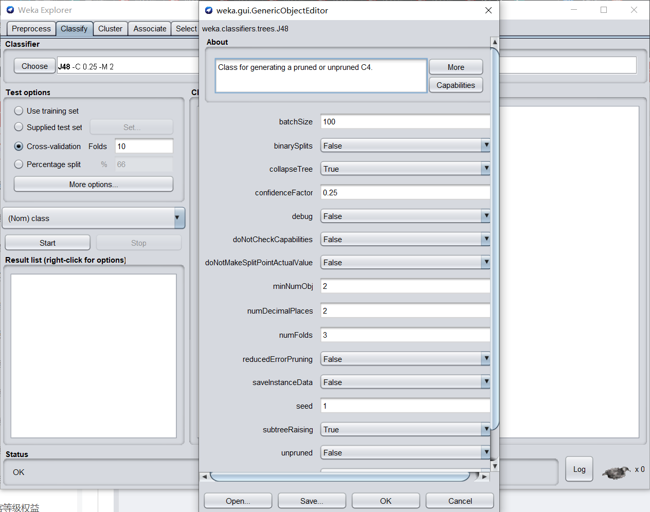 Weka(二)—Classification(糖尿病数据集&Cross-validation交叉验证&meta-classifier(CVParameter)&Weka Knowledge ...