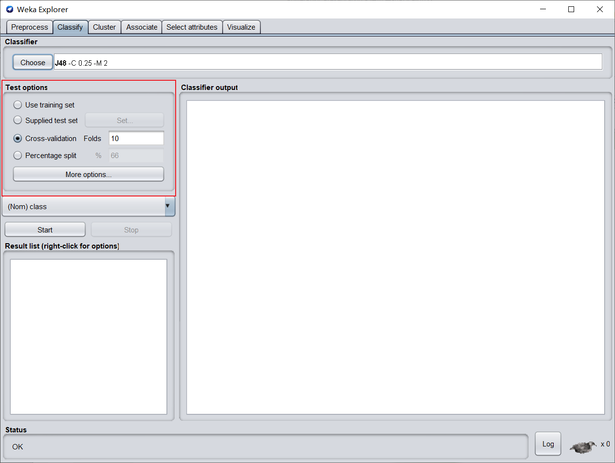 Weka(二)—Classification(糖尿病数据集&Cross-validation交叉验证&meta-classifier(CVParameter)&Weka Knowledge ...