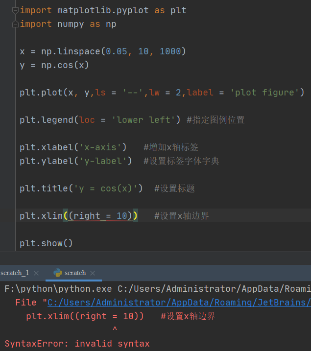 Xlim函数 Matplotlibmatplotlib Xlim Csdn博客 