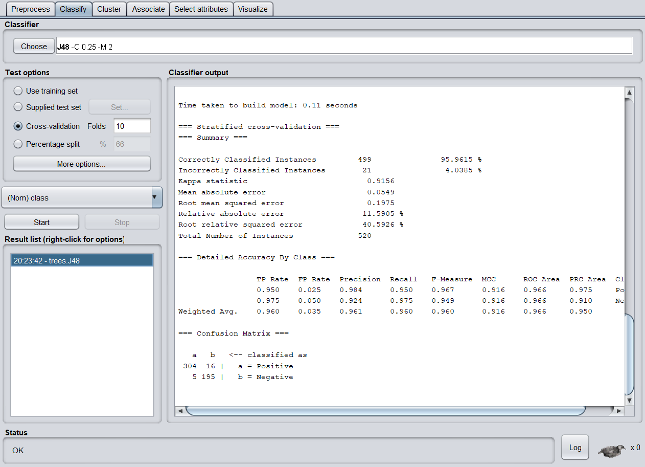 Weka(二)—Classification(糖尿病数据集&Cross-validation交叉验证&meta-classifier(CVParameter)&Weka Knowledge ...
