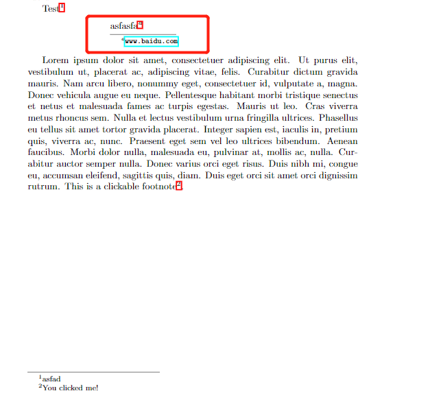 [LaTeX] 将minipage环境中的脚注（footnote）放到正文并添加超链接_latex footnote统一放在文章之后-CSDN博客
