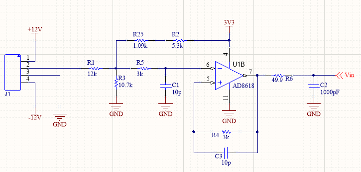 使用AD8618设计ADC信号调理电路随笔_土豆多加土的博客-CSDN博客_ad调理电路
