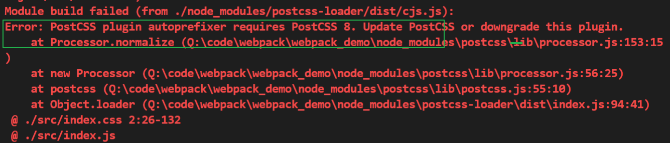 Error Postcss Plugin Autoprefixer Requires Postcss 8 问题解决 程序员大本营 