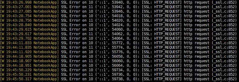 ssh端口转发访问jupyter notebook时出现SSL错误_ssh导致ssl-CSDN博客