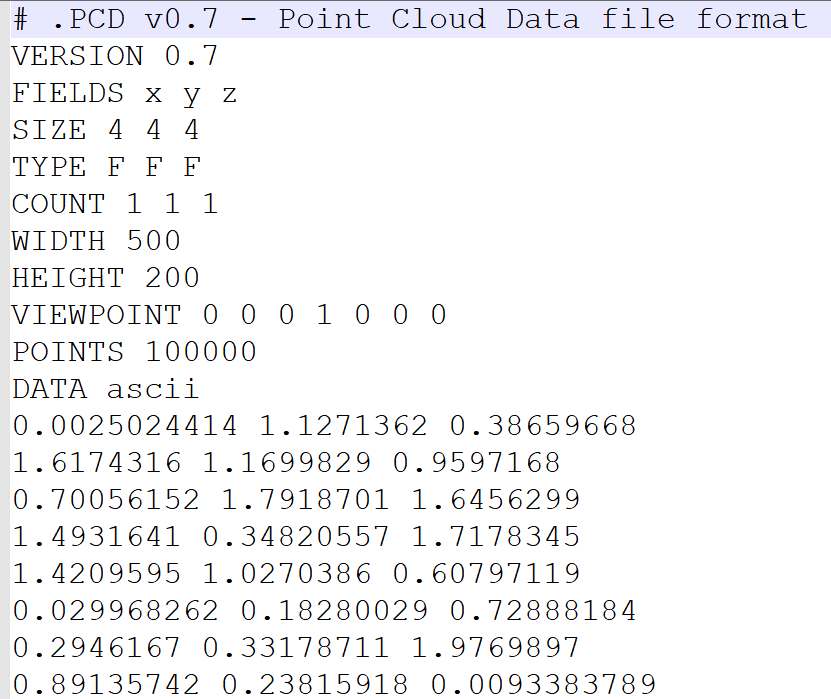PCD file format - Programmer Sought