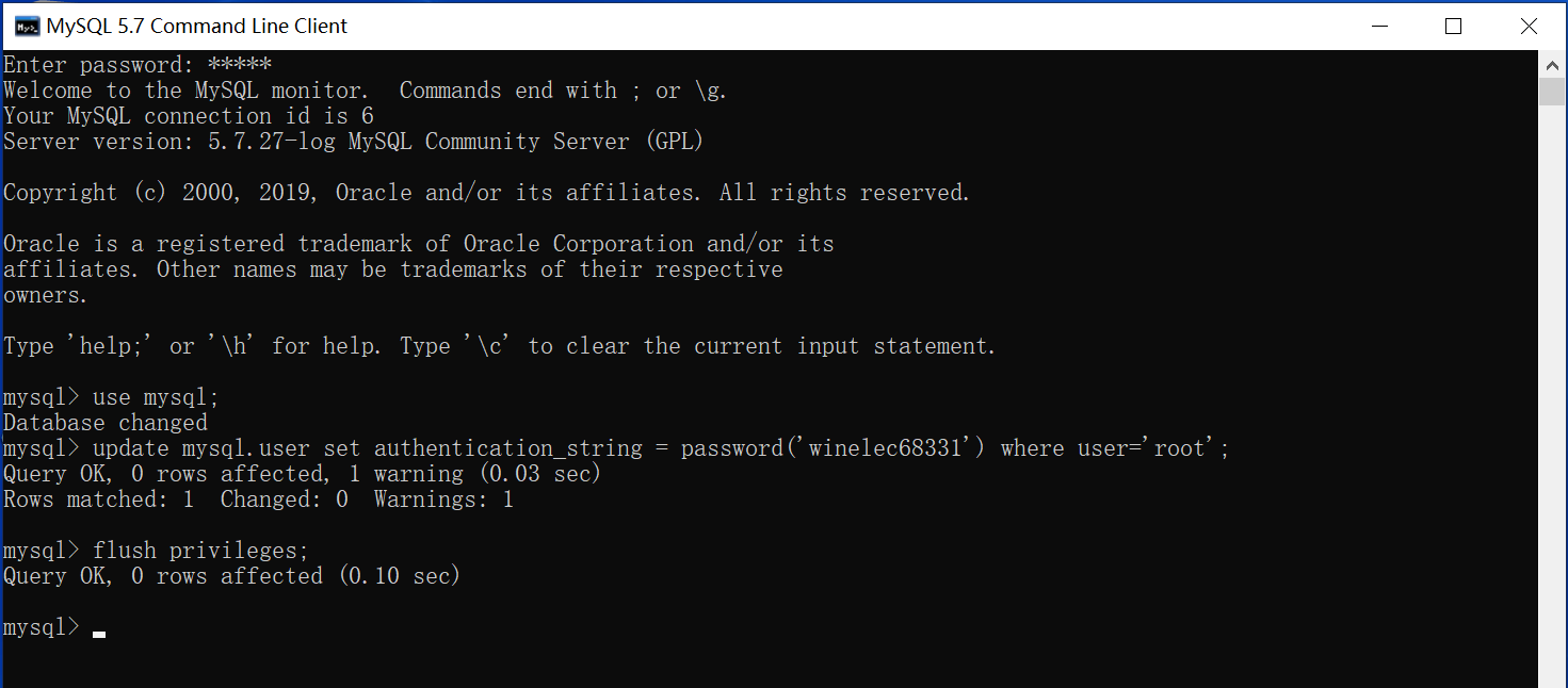 WIN10操作系统下如何修改MySQL5.7数据库的ROOT用户密码（亲测有效）_windows mysql5.7修改root密码-CSDN博客