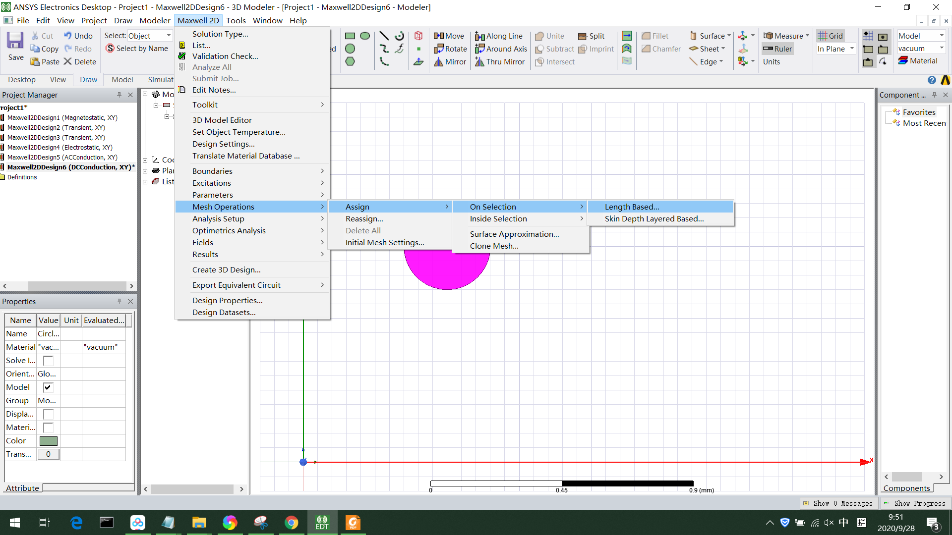 YDOOK: ANSYS Maxwell 19 教程18：Maxwell 2D On Selection 网格划分_maxwell网格不显示 ...