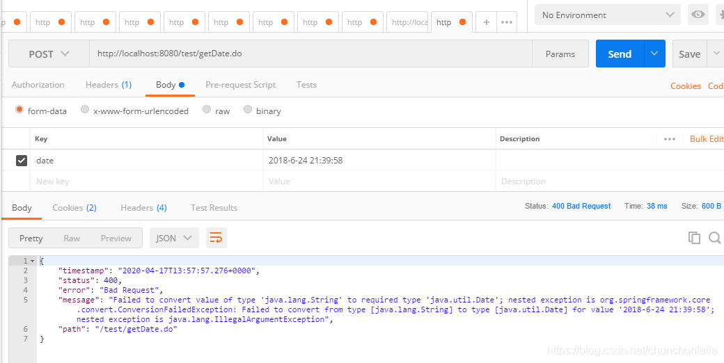 Postman测试接口入参为Date类型_postman测试localdate类型-CSDN博客