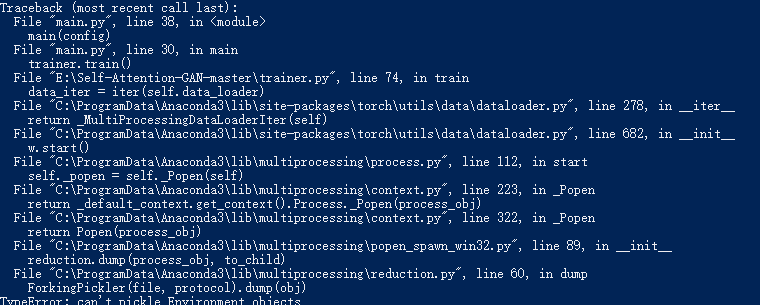 成功解决can‘t pickle Environment objects和Ran out of input_forkingpickler(file, protocol).dump(obj ...