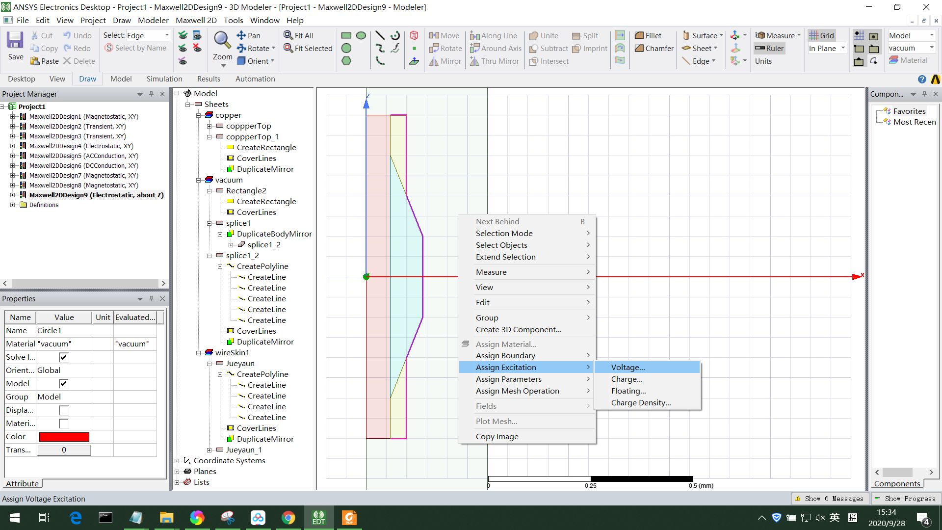 YDOOK: ANSYS Maxwell 19 教程24：Maxwell 2D 求解二维静电场 电线电缆应用设计2 模型的激励源定义 定义激励源_YDOOK-CSDN博客