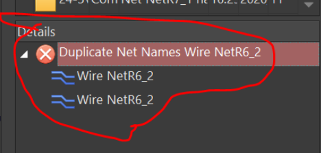 AD软件单张图纸出现Duplicate Net Names Wire NetR6_2-CSDN博客