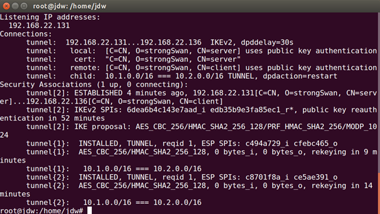 在两台Ubuntu16.04虚拟机之间基于strongSwan配置IPsec服务_ubuntu ipsec预共享秘钥存哪里-CSDN博客