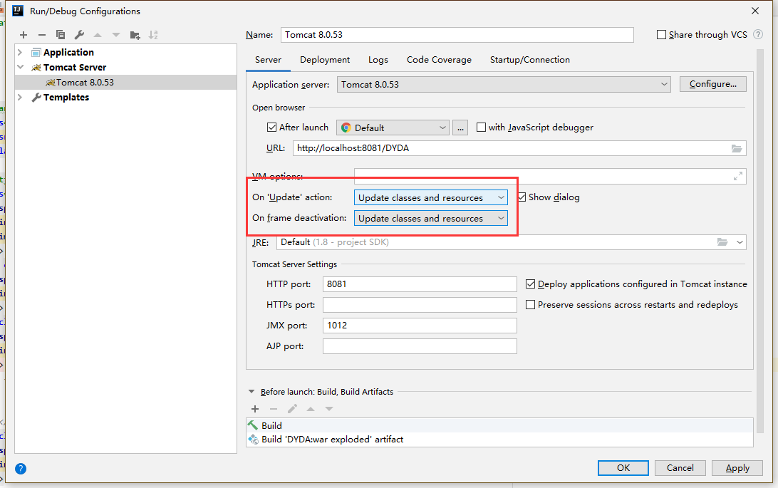 idea使用Tomcat时配置自动编译项目_idea tomcat自动编译-CSDN博客