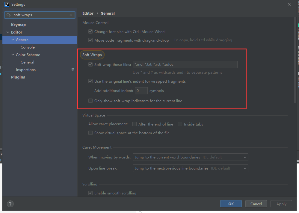 2020-09-29 IDEA 软换行 Soft Wraps 和配置介绍（基于2020.2版本）-CSDN博客