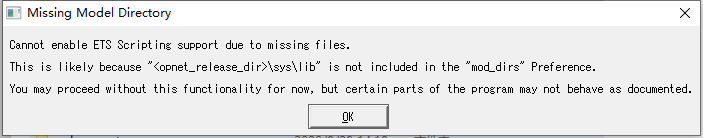opnet installation error: cannot enable ETS scripting support due to missing files - Programmer ...