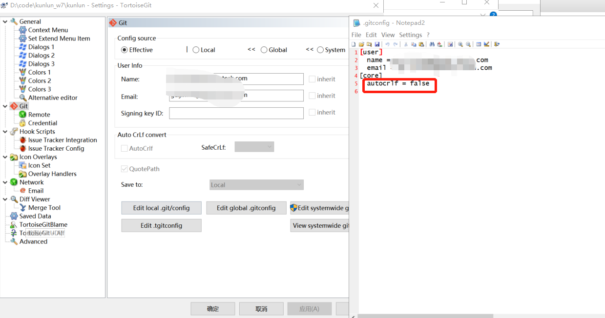 设置tortoiseGit拉代码去掉自动CRLF_tortoisegit crlf-CSDN博客