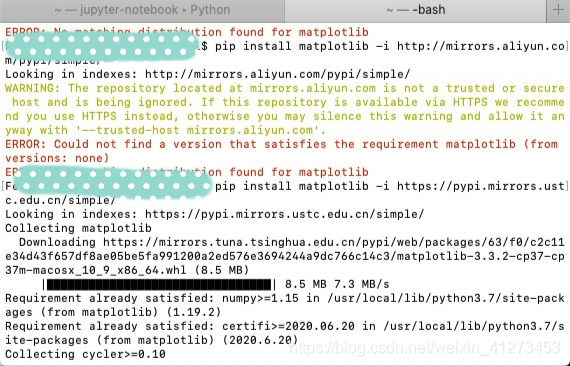Matplotlib安装报错error Could Not Find A Version That Satisfies The Requirement Matplotlib综合代码迷
