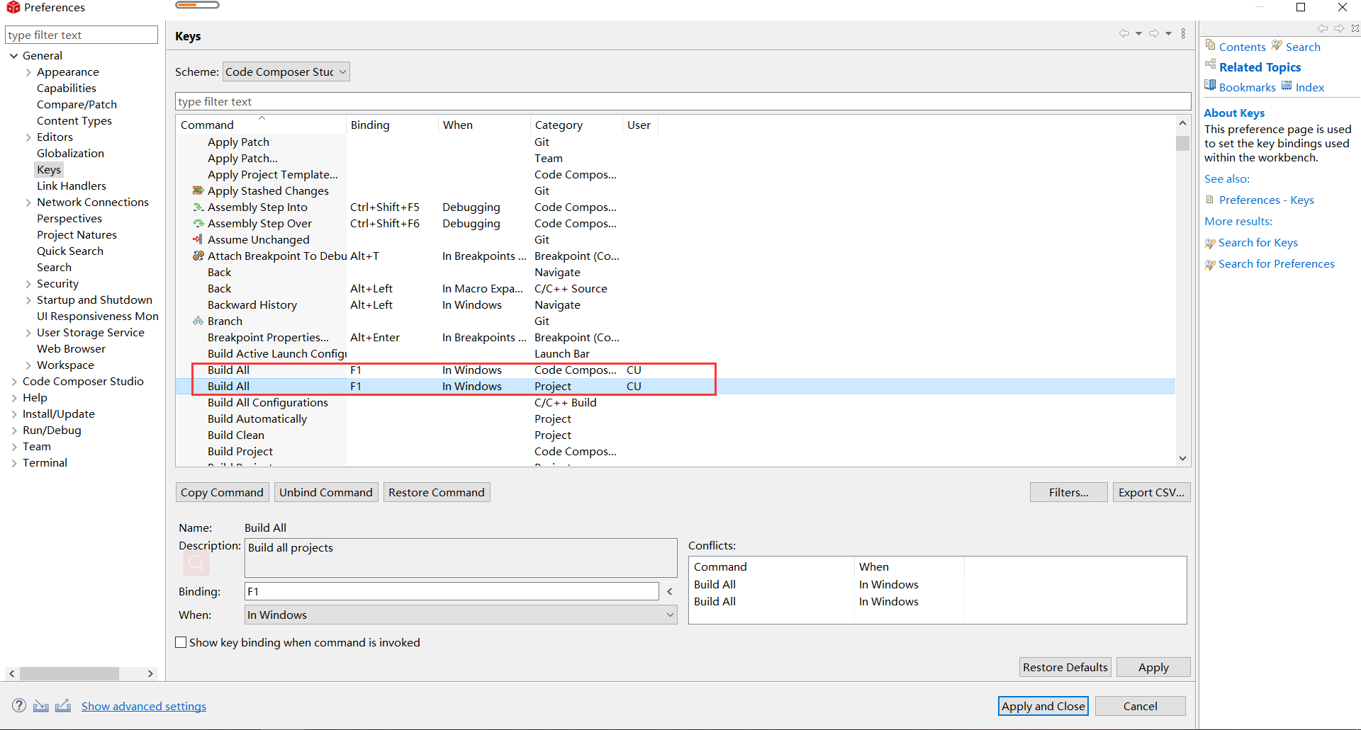 【CCS】Code Composer Studio 程序编译的快捷键设置_ccs怎么改快捷键-CSDN博客