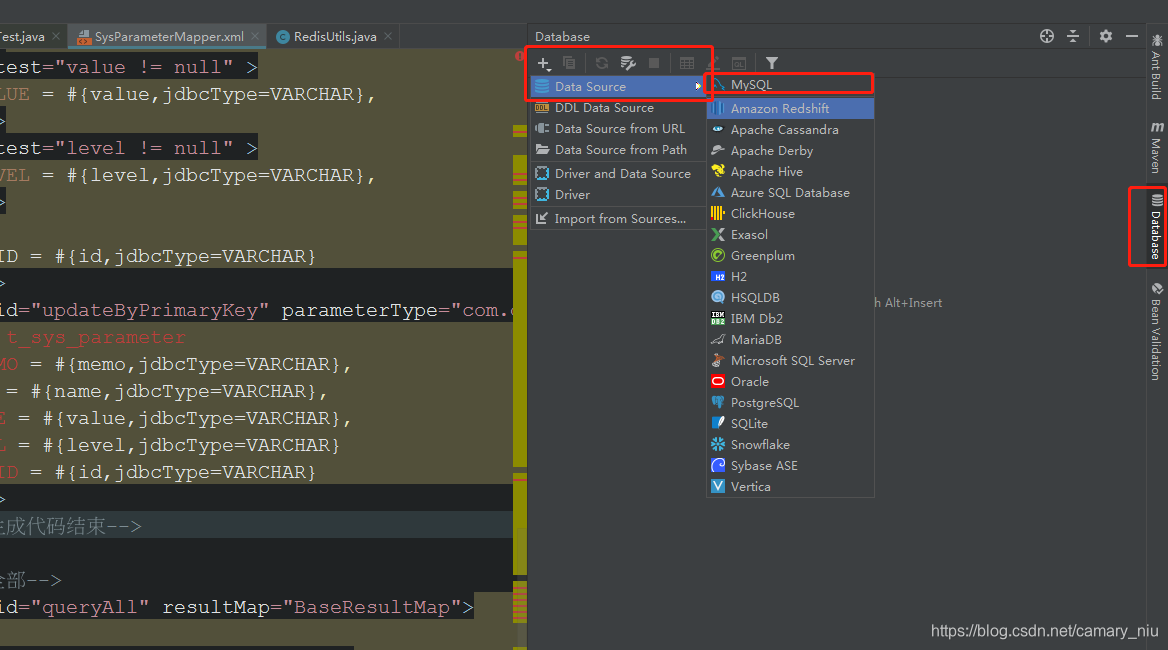 Idea添加database 解决mybatis Mapperxml 文件无法关联表报红问题idea Mapperxml跳转到databse对应的表或字段 Csdn博客