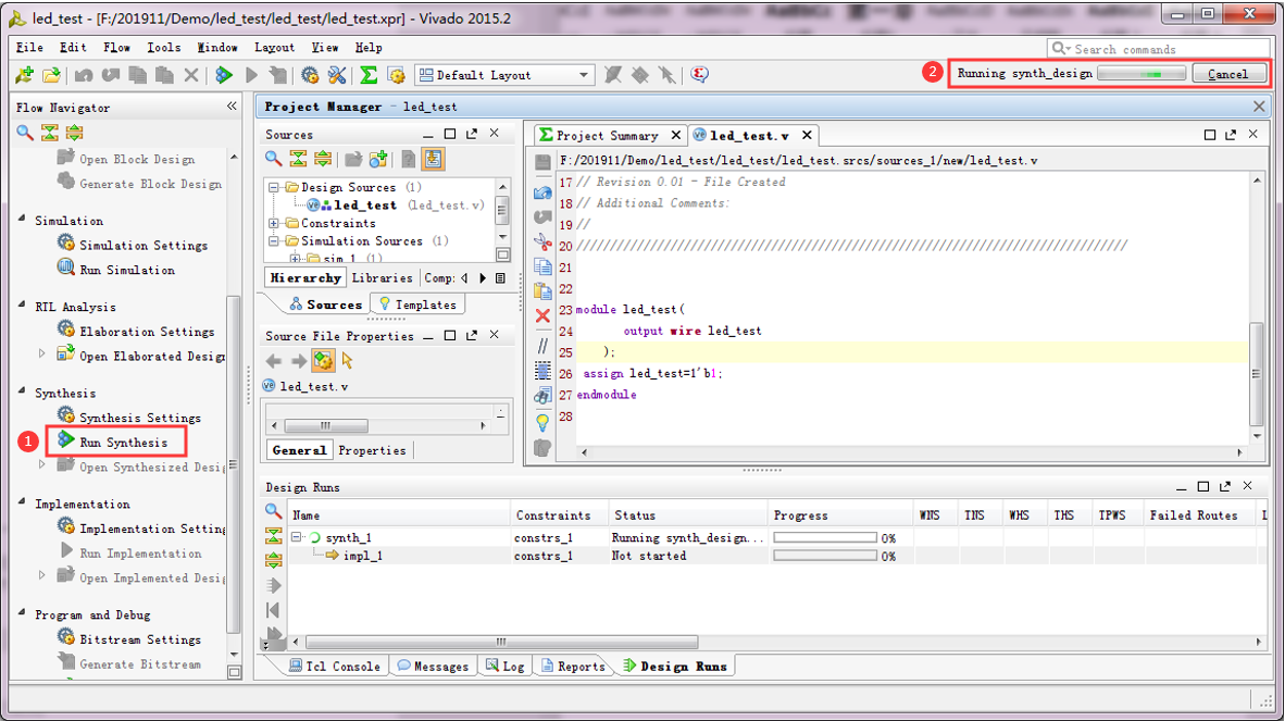 FPGA实验----Vivado开发基础_vivado一直在running synth_design_qq_38549986的博客-CSDN博客