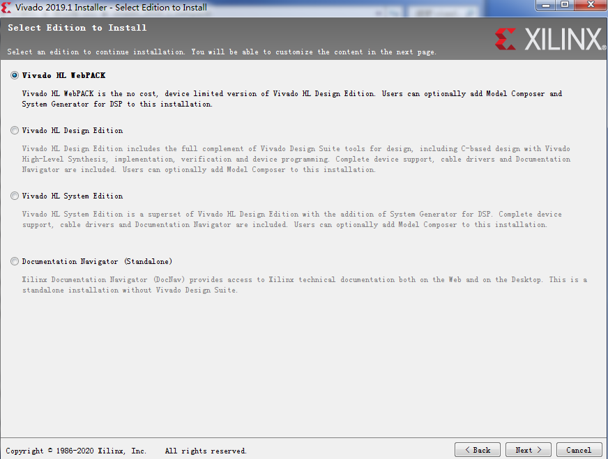Vivado 2019 WebPACK(免费版) 安装教程与避雷_vivado webpack-CSDN博客