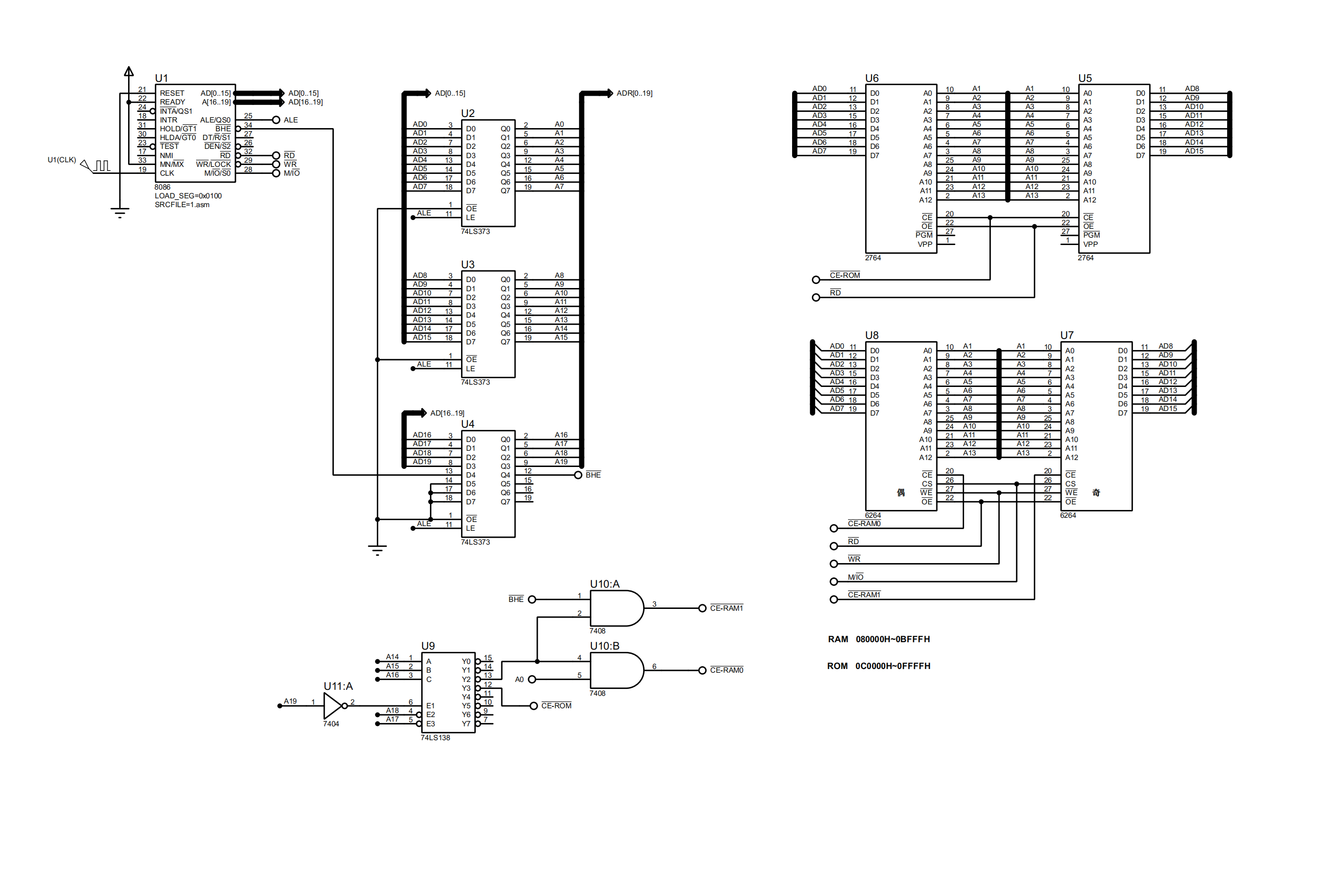【微机原理作业】8086存储器读写实验_实验八 8086 与存储器实验-CSDN博客