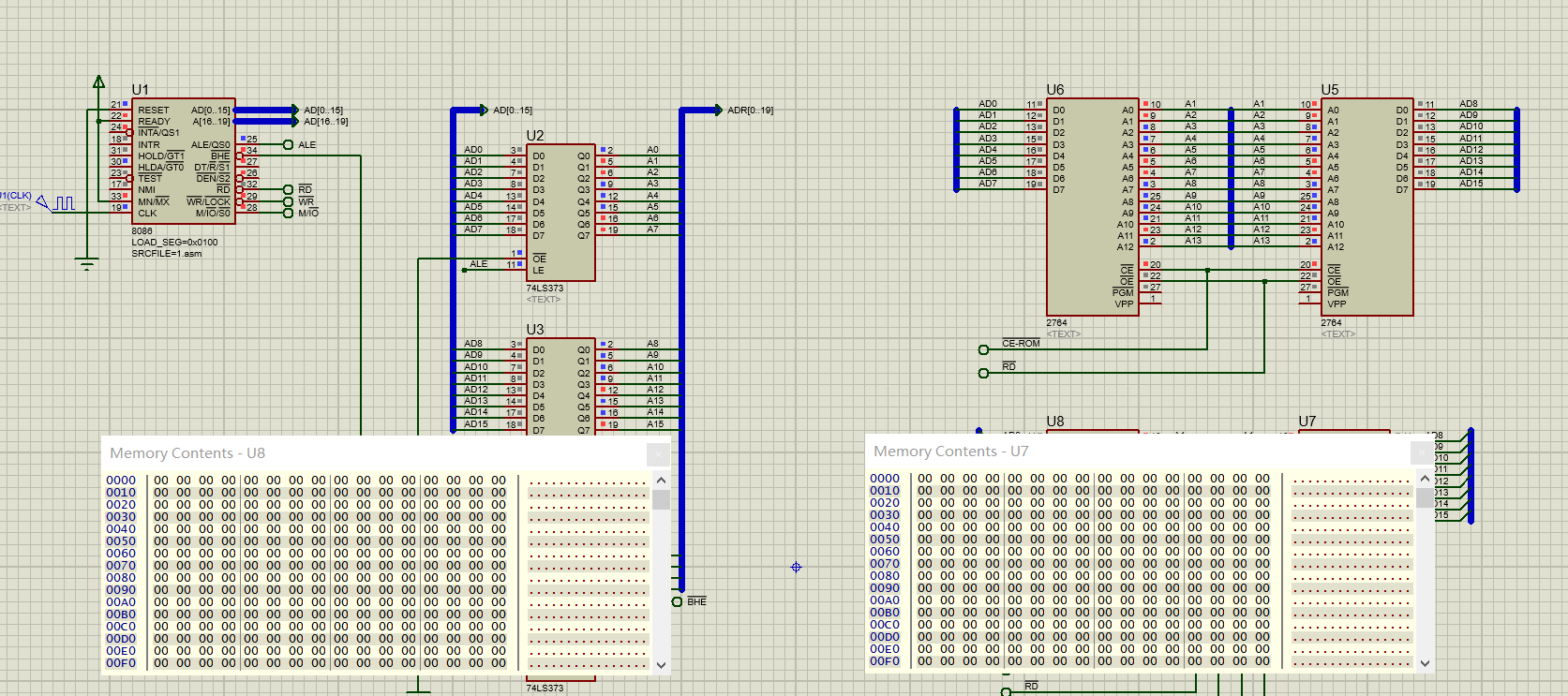 【微机原理作业】8086存储器读写实验_实验八 8086 与存储器实验-CSDN博客