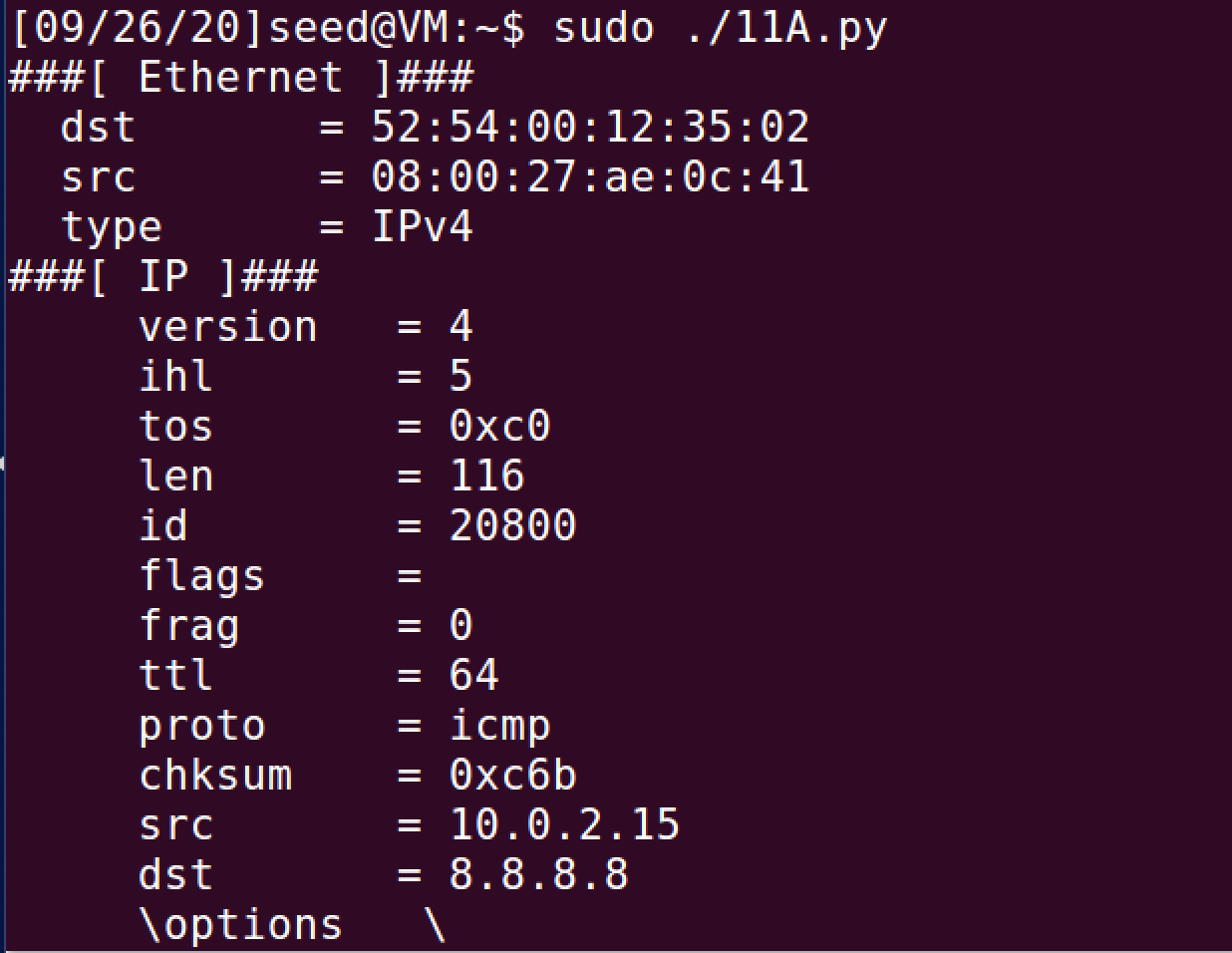 Seedlab1 Sniffing And Spoofing Labseed Lab Sniffing Csdn博客 