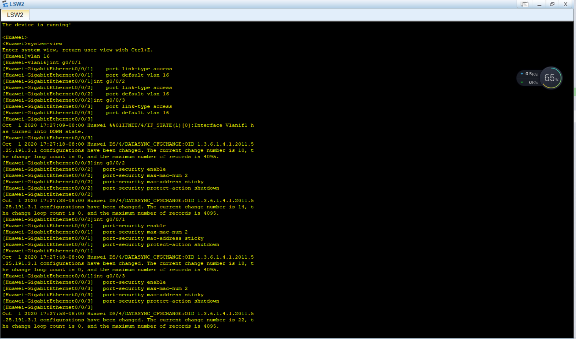 华为 eNSP 端口安全综合_ensp设置端口的最大连接数-CSDN博客