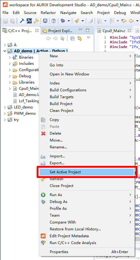 AURIX™ Development Studio 安装使用_hightec无法set active project-CSDN博客