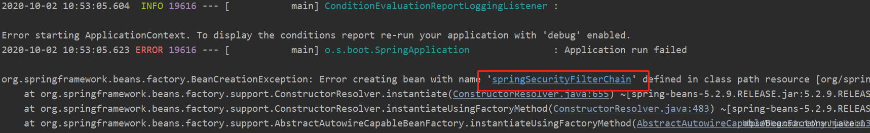 一篇文章带你解决 Springsecurity 出现: “error Creating Bean With Name ‘springsecurityfilterchain‘”error
