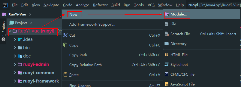 【RuoYi-Vue】RuoYi-Vue新增子模块_若依新建子模块-CSDN博客